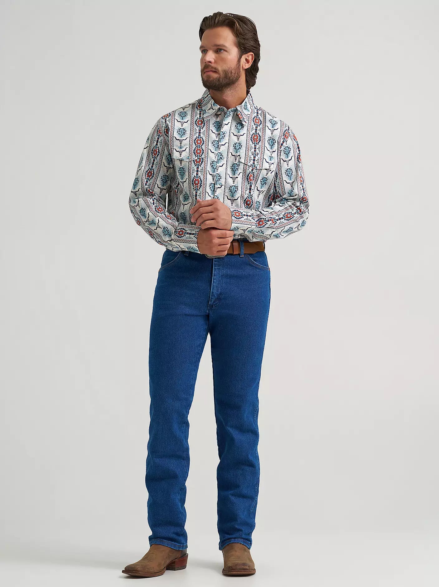 Mens Classic Fit Checotah Western – Western Stockman