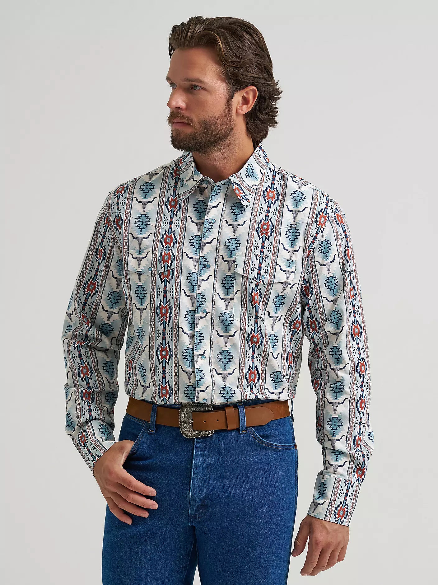 Mens Classic Fit Checotah Western – Western Stockman