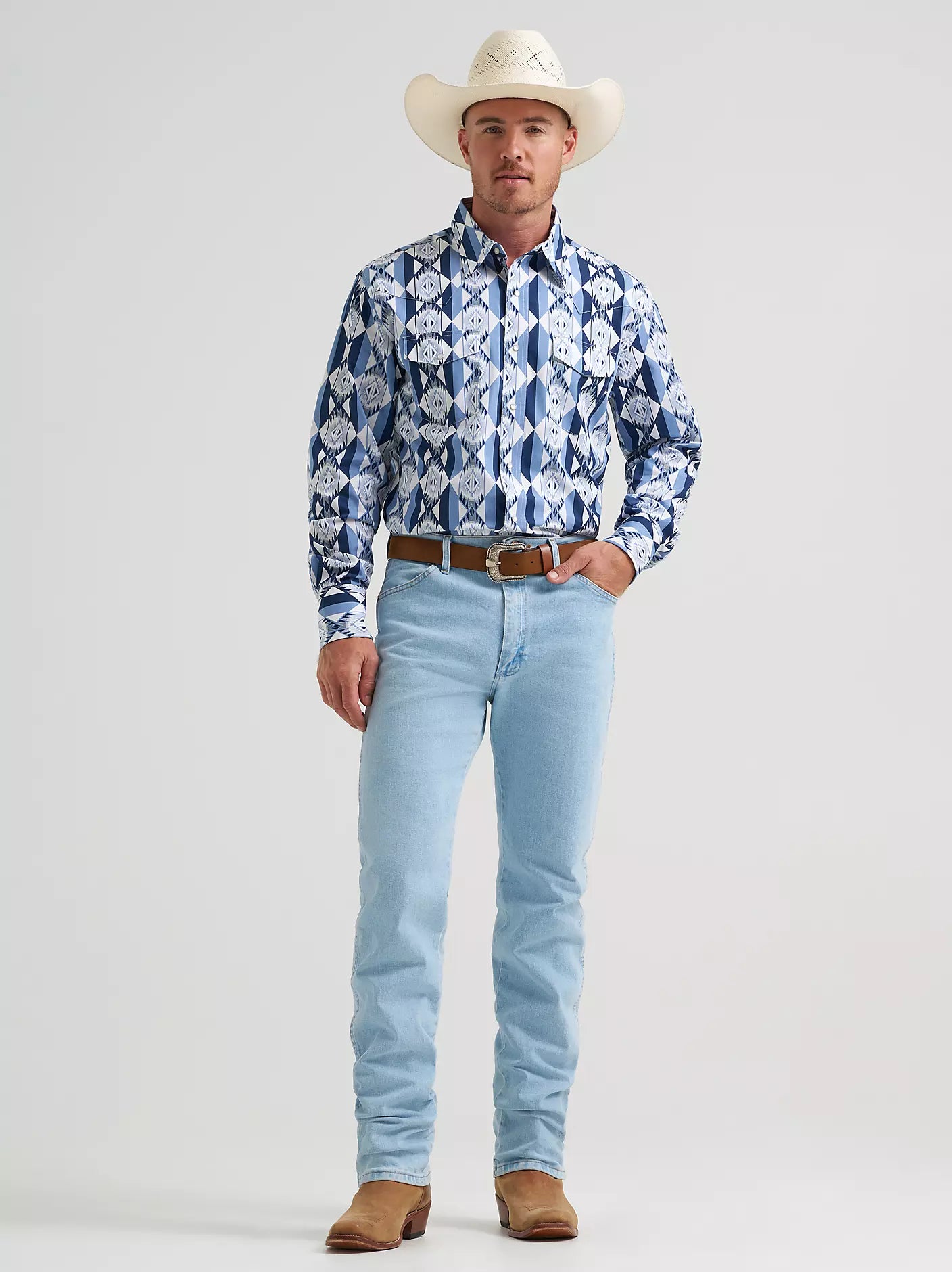 Mens Classic Fit Checotah Western – Western Stockman